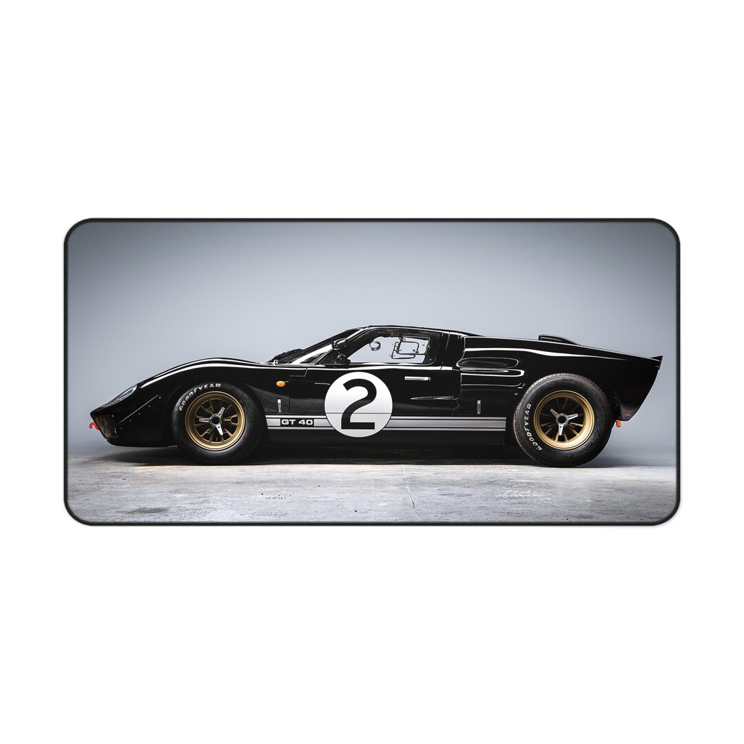 Ford GT40 Black 1966 Lemans Desk Mat Mouse Pad - 2 Sizes - Stitched ...