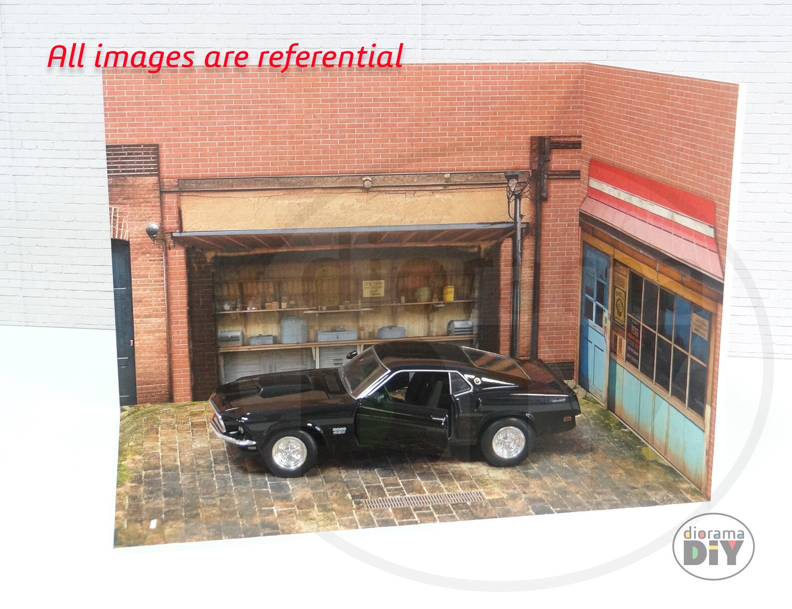 Garage Shop Display Diorama – A4 Printable Sheets | 1:24 Scale PDF ...