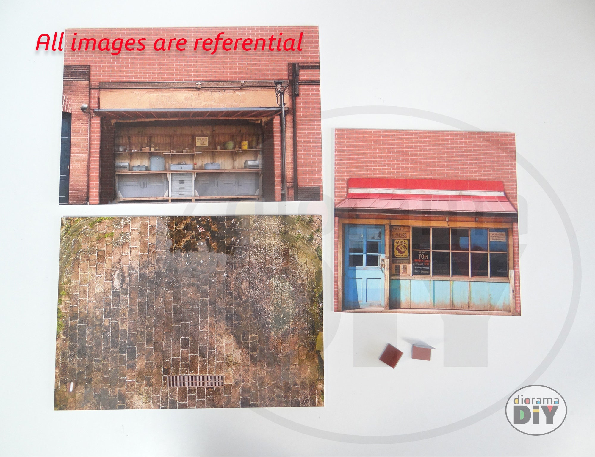 Garage Shop Display Diorama – A4 Printable Sheets | 1:24 Scale PDF ...