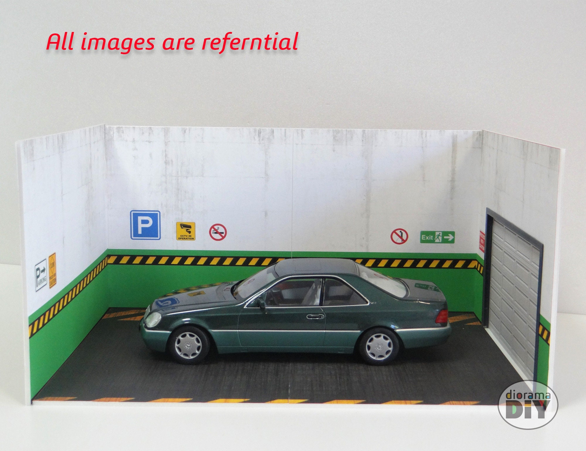 DIY Printable Diorama Underground Garage Scale 1:18 Instant - Etsy