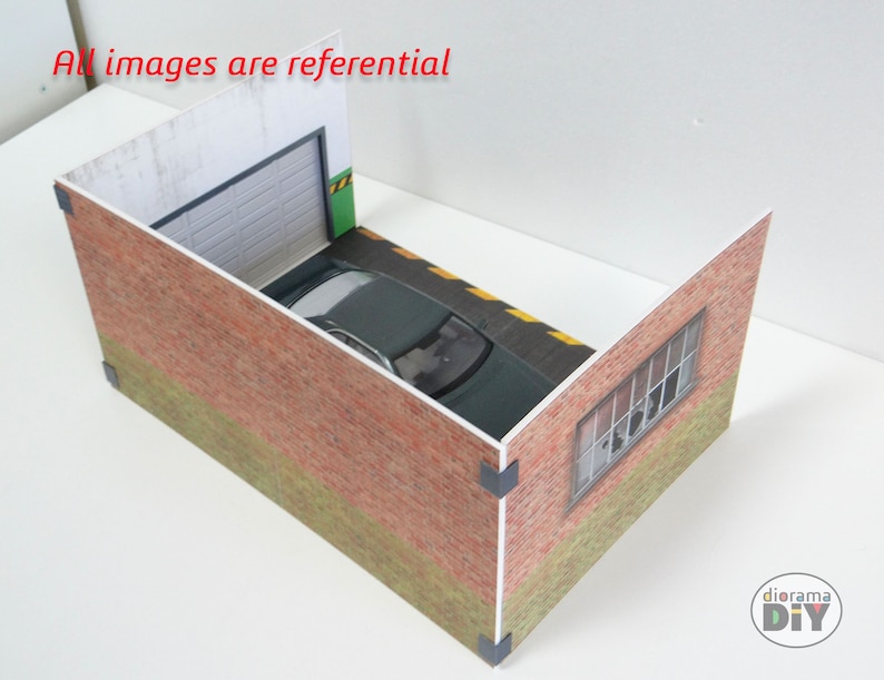 DIY Printable Diorama Underground Garage Size 1:18 Instant Download Pdf ...