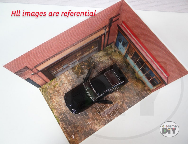 Garage Shop Display Diorama – A4 Printable Sheets | 1:24 Scale PDF ...