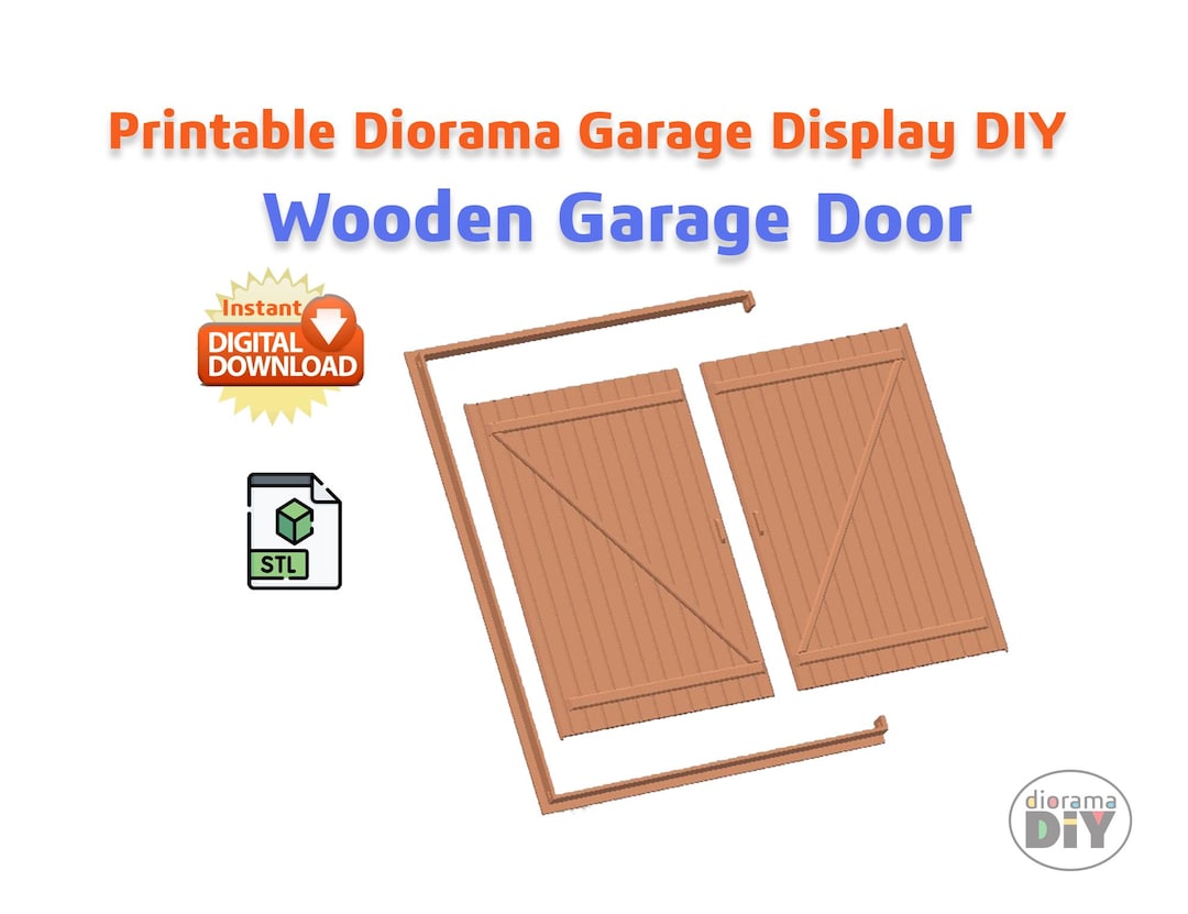 Wooden Garage Door STL File – 3D Printable Diorama Accessory for 1:18 ...