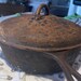 Rusty Vintage Unique "ugly" Hammered Dimpled Chicken Fryer Deep Skillet ...
