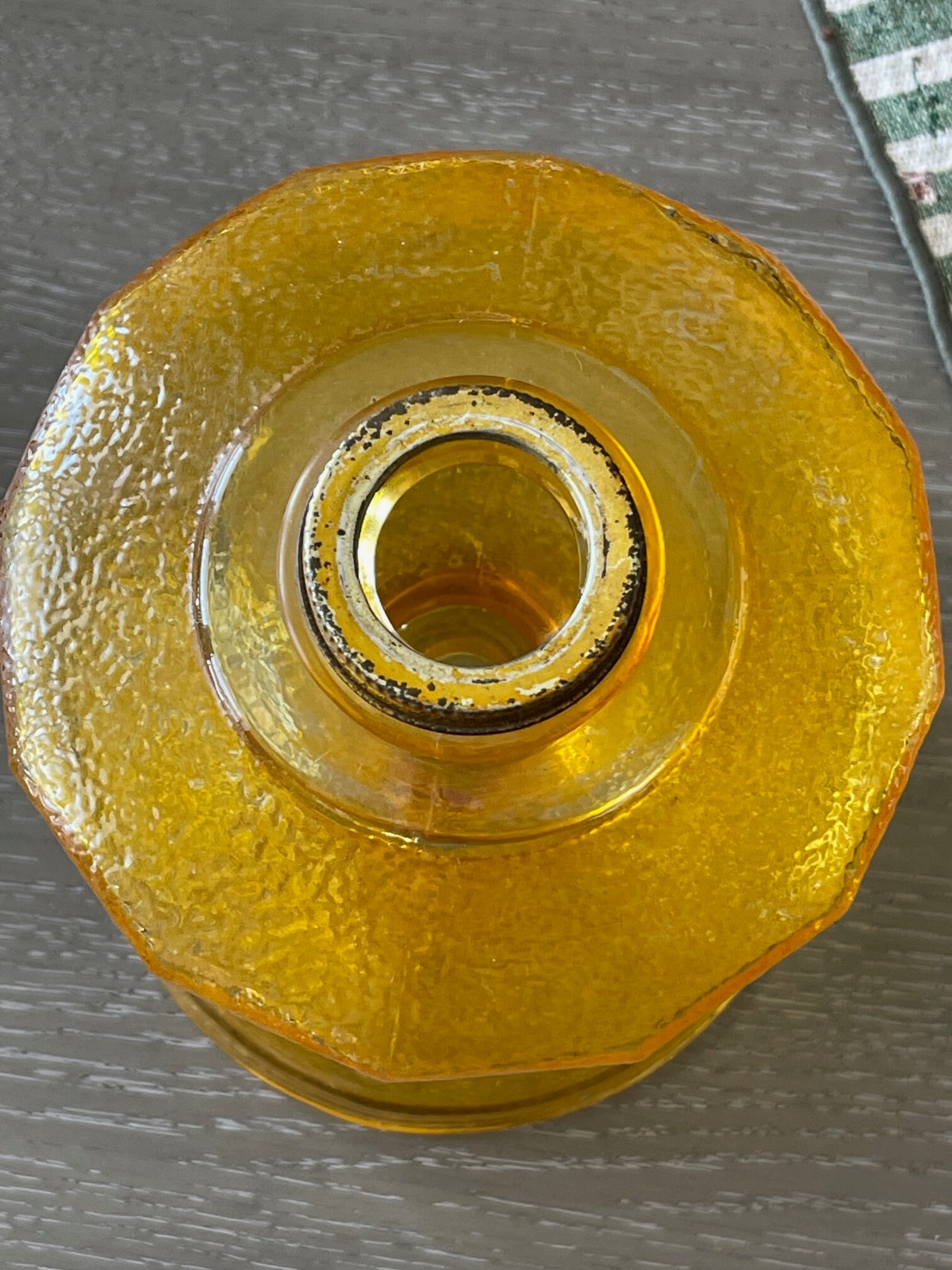 Classic Farmhouse Large Vintage P&A Risdon Yellow Flash Glass Kerosene ...