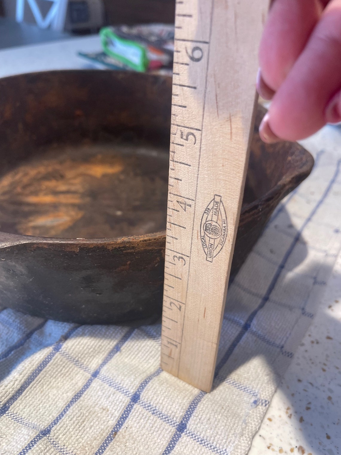Rusty Vintage Unique "ugly" Hammered Dimpled Chicken Fryer Deep Skillet ...