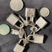5 Small Vintage Silver Tone Miniature Locks and Keys (#11) With ...