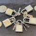 5 Small Vintage Silver Tone Miniature Locks and Keys (#11) With ...