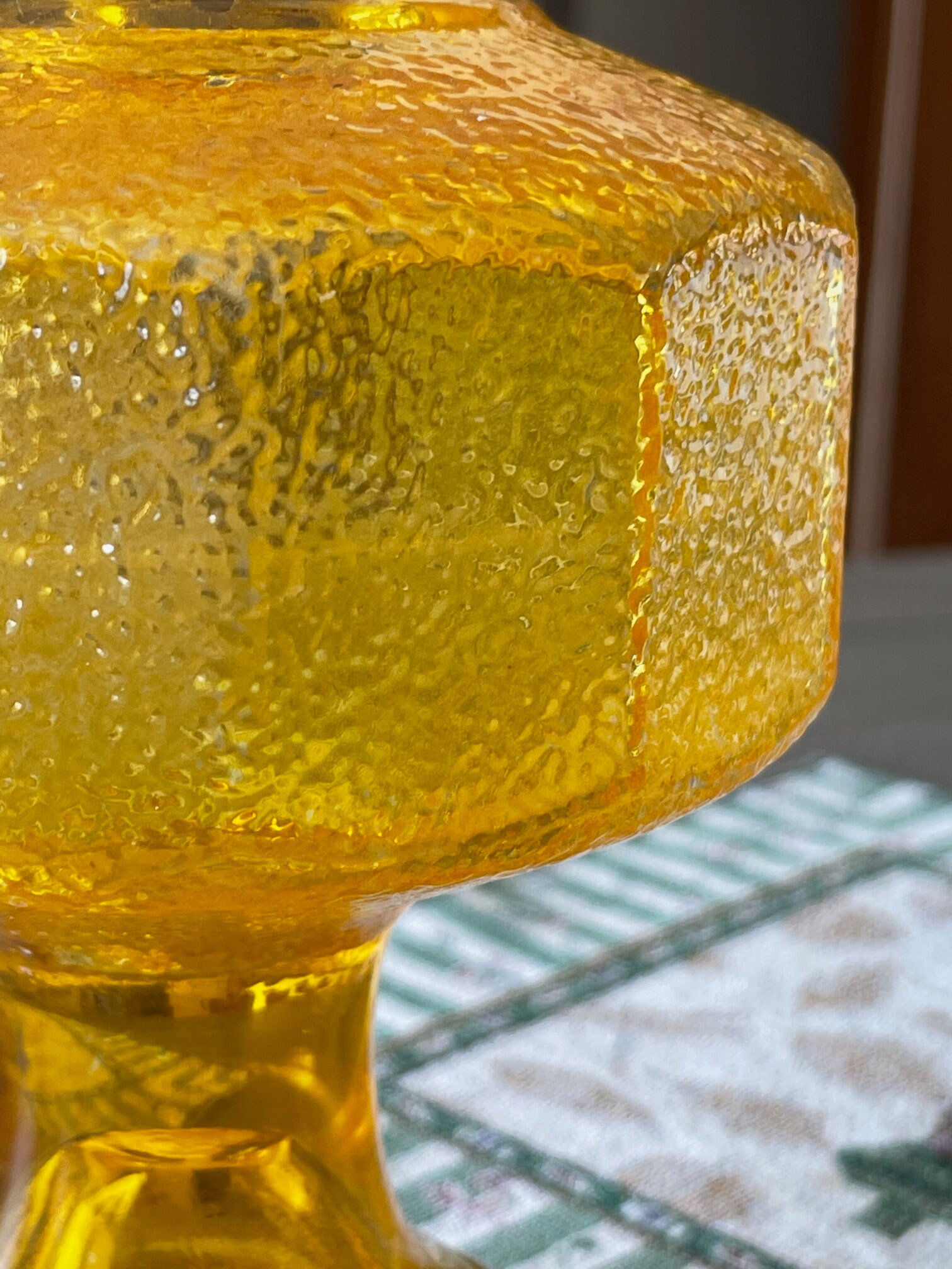 Classic Farmhouse Large Vintage P&A Risdon Yellow Flash Glass Kerosene ...