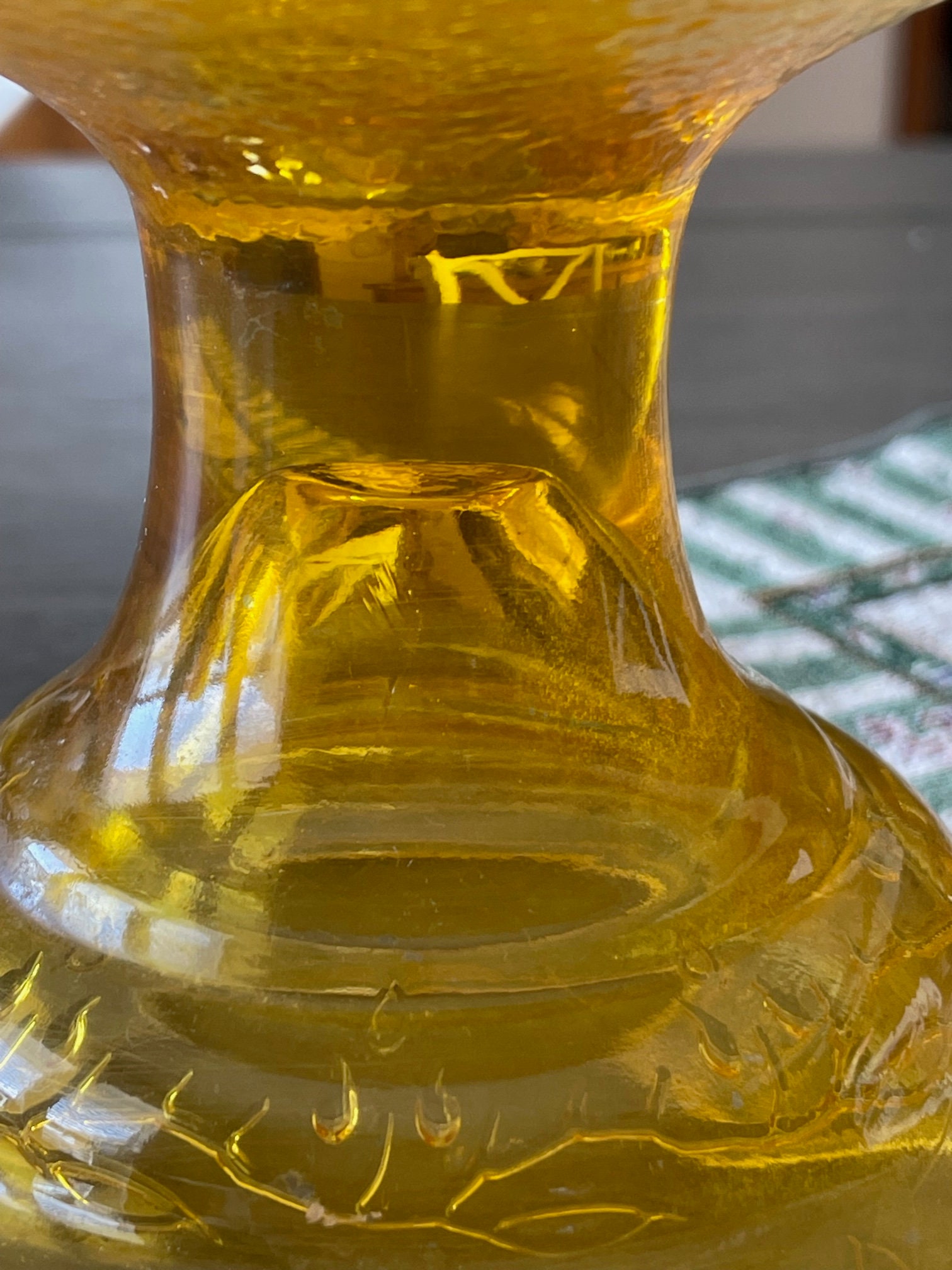 Classic Farmhouse Large Vintage P&A Risdon Yellow Flash Glass Kerosene ...