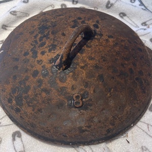 Rusty Vintage Unique "ugly" Hammered Dimpled Chicken Fryer Deep Skillet ...