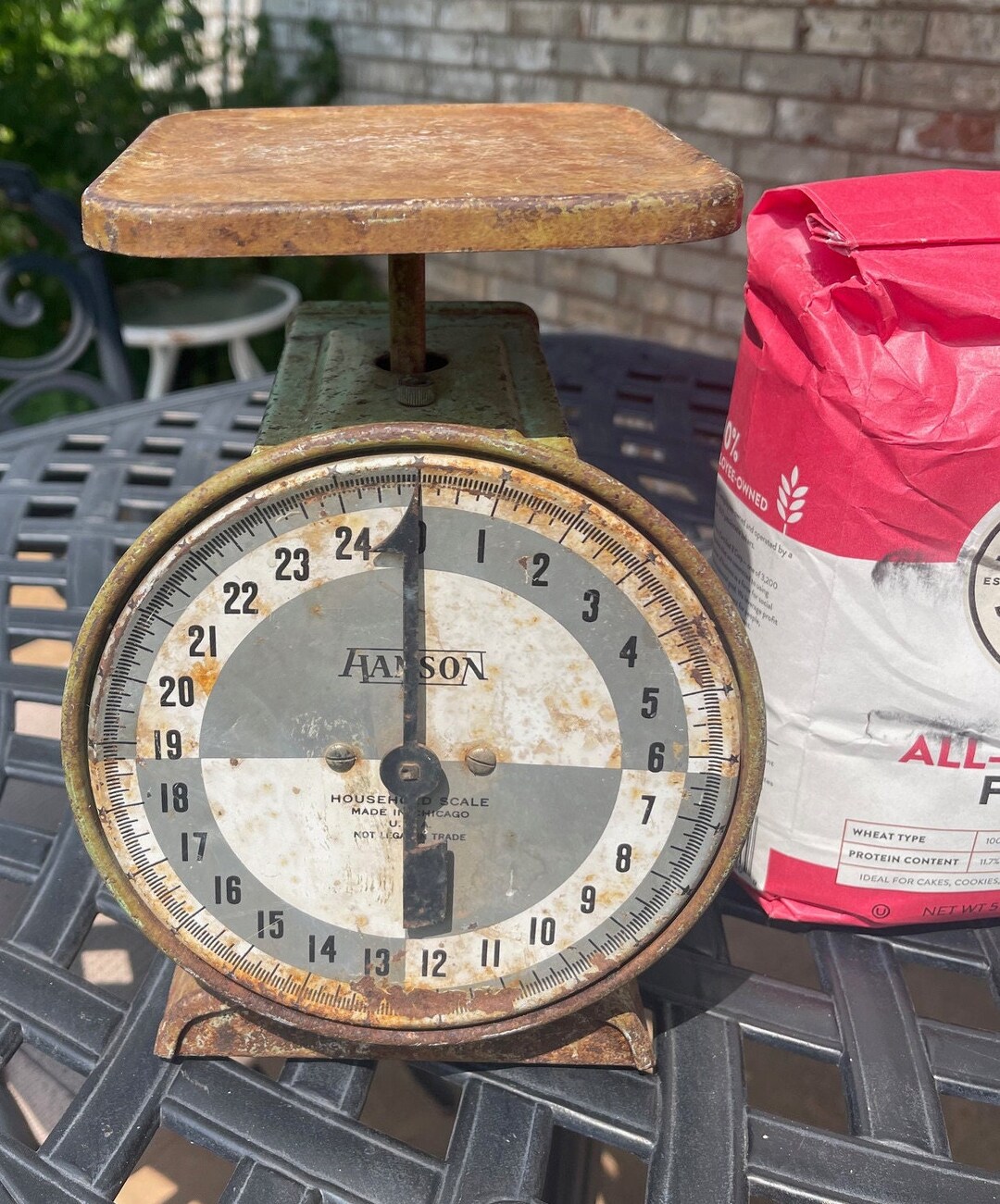 Rusty Vintage Hanson Household 25 Pound Scale Working Condition Working ...