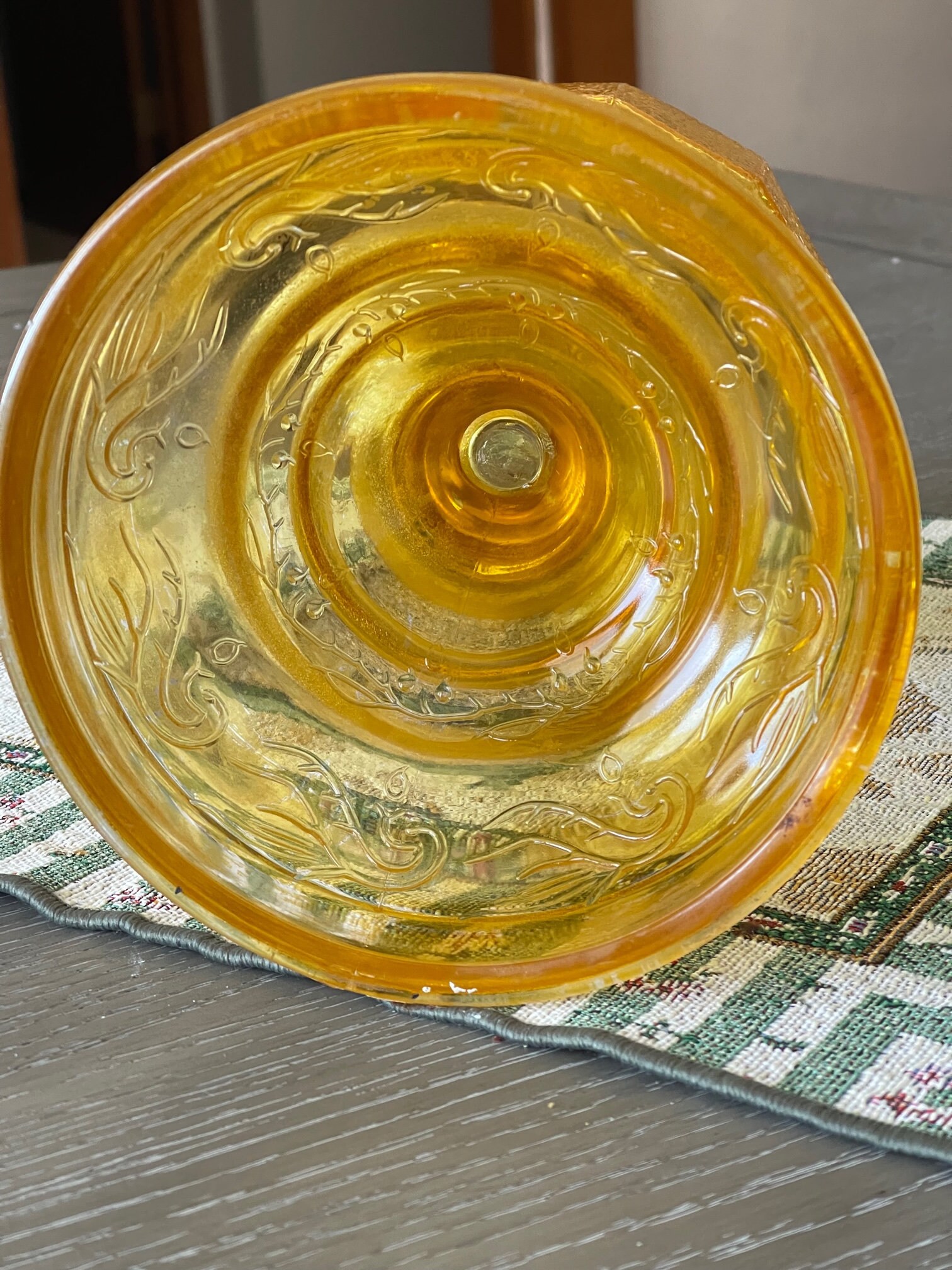 Classic Farmhouse Large Vintage P&A Risdon Yellow Flash Glass Kerosene ...