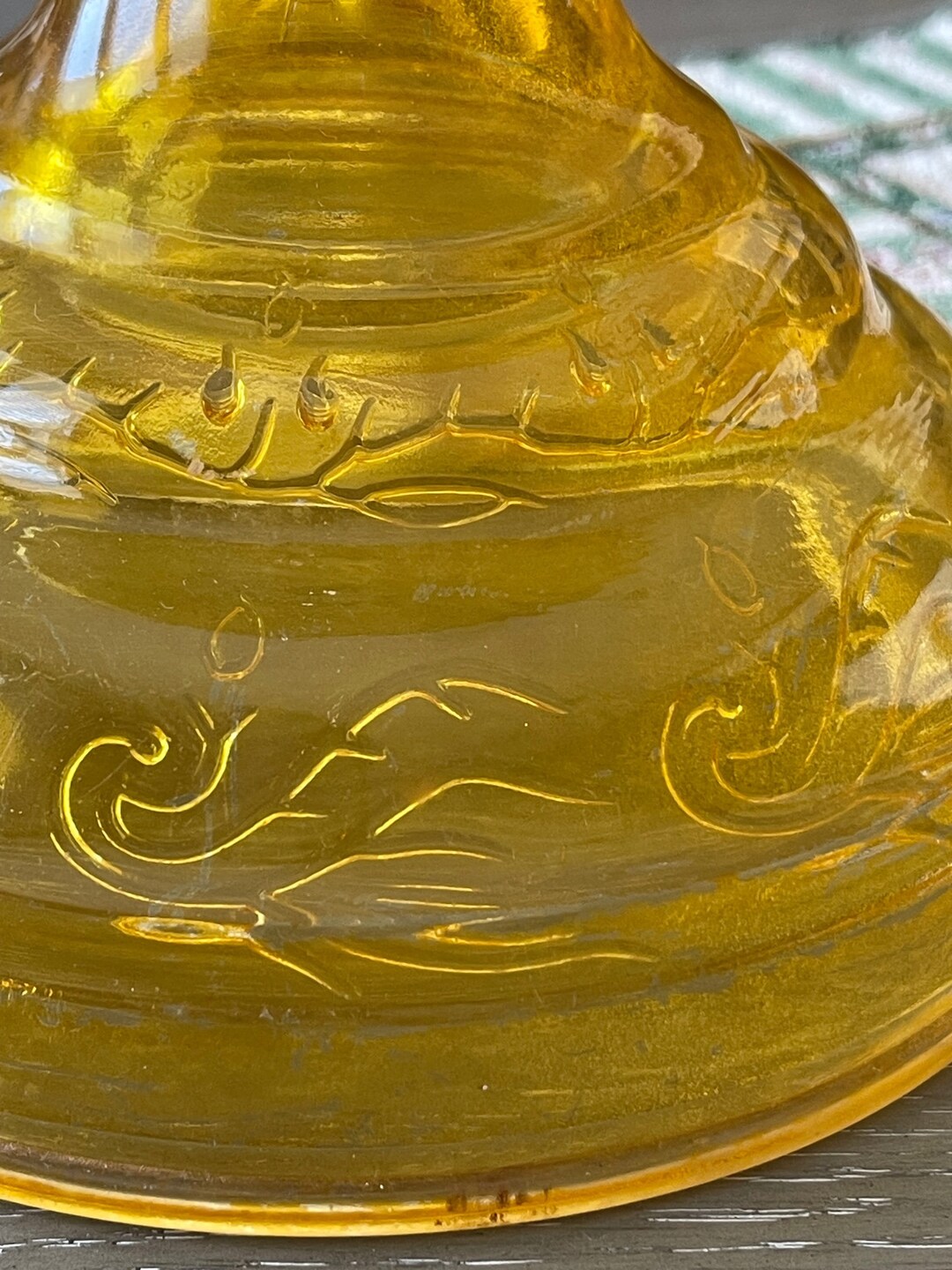 Classic Farmhouse Large Vintage P&A Risdon Yellow Flash Glass Kerosene ...