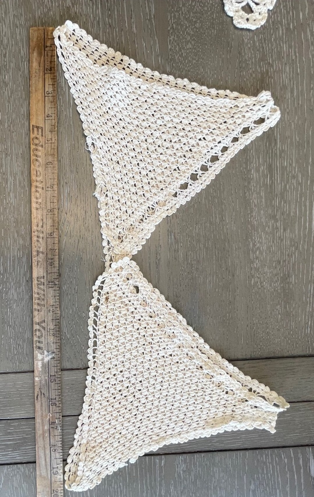 Unusual Vintage Clothing Hand Crocheted Ecru Bra Lingerie - Etsy