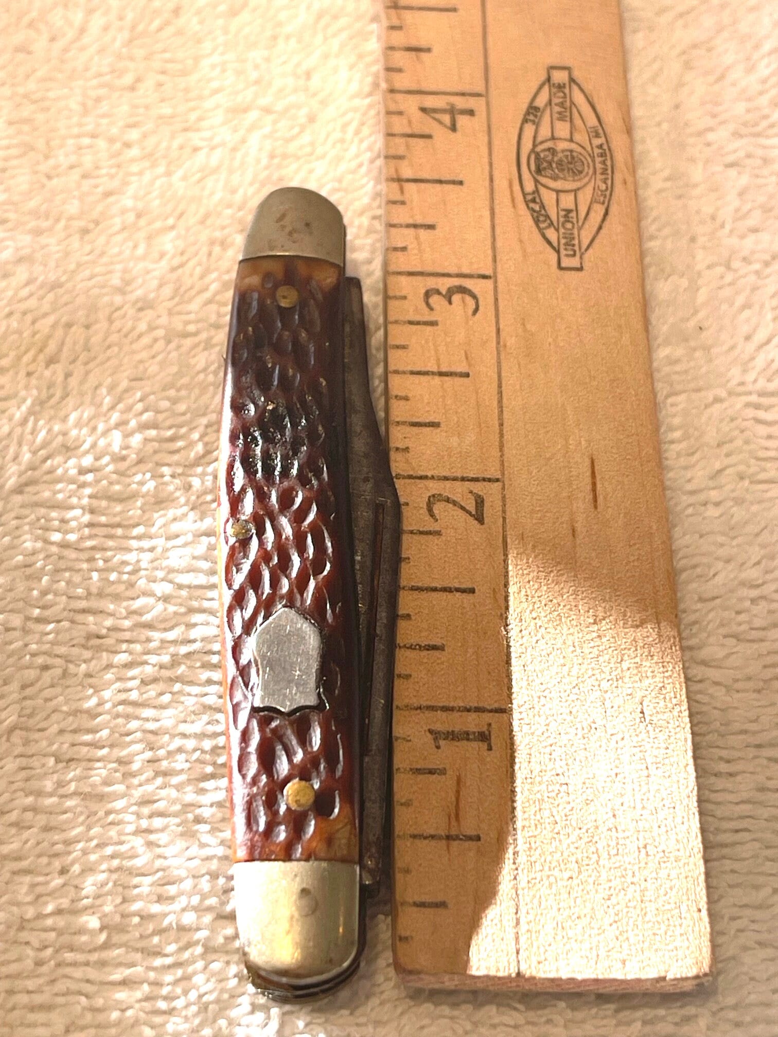 Vintage Kutmaster Utica NY 3-blade Pocket Knife: Bulldog & Shield ...