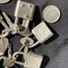 5 Small Vintage Silver Tone Miniature Locks and Keys (#11) With ...