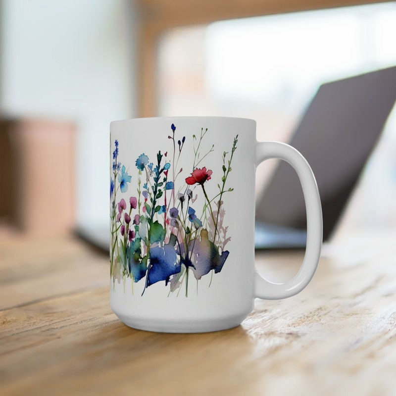 Floral Coffee Mug - Etsy