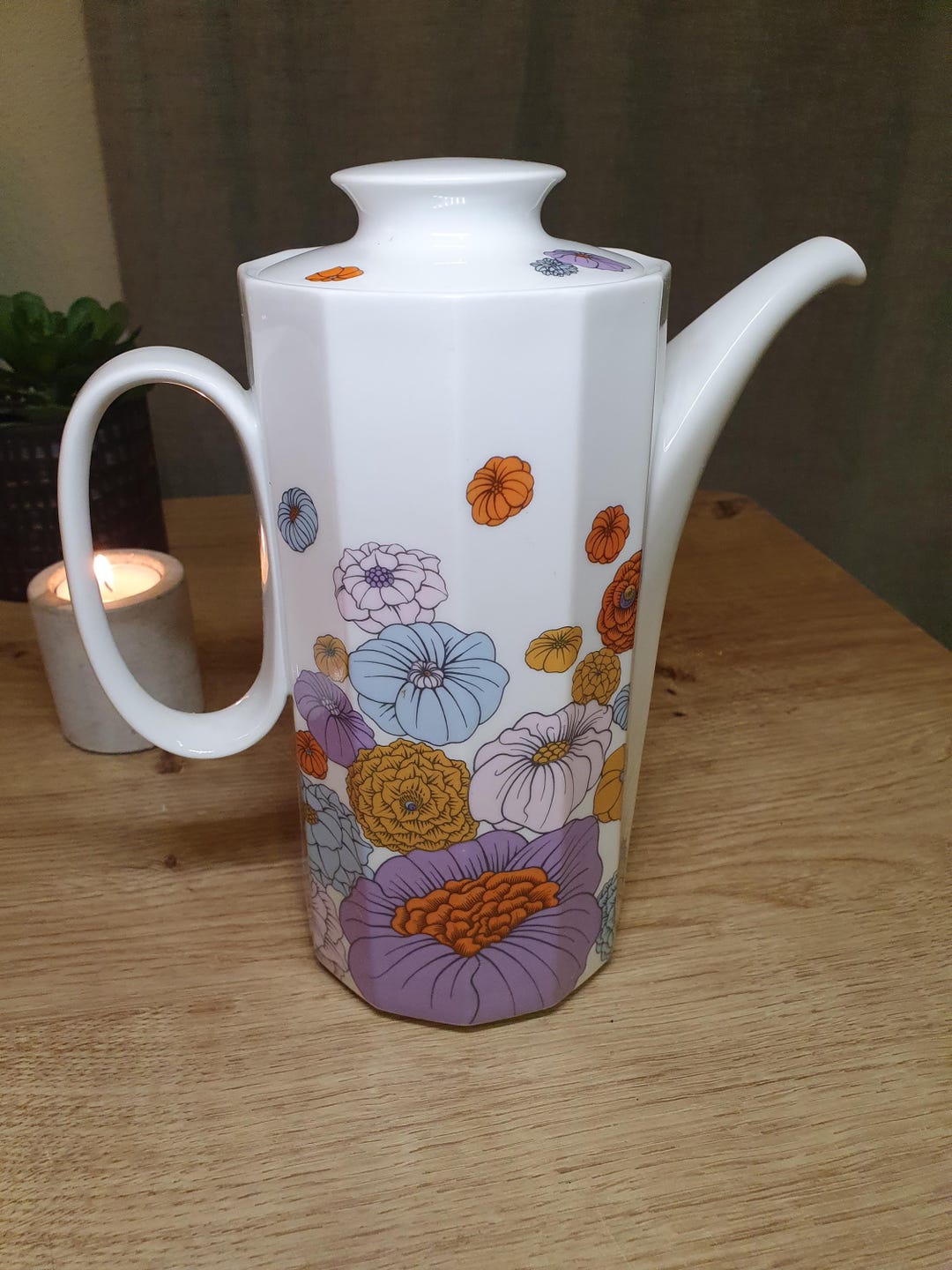 Rosenthal Studio Linie Polygon Patras Tapio Wirkkala Coffee Pot, Floral ...