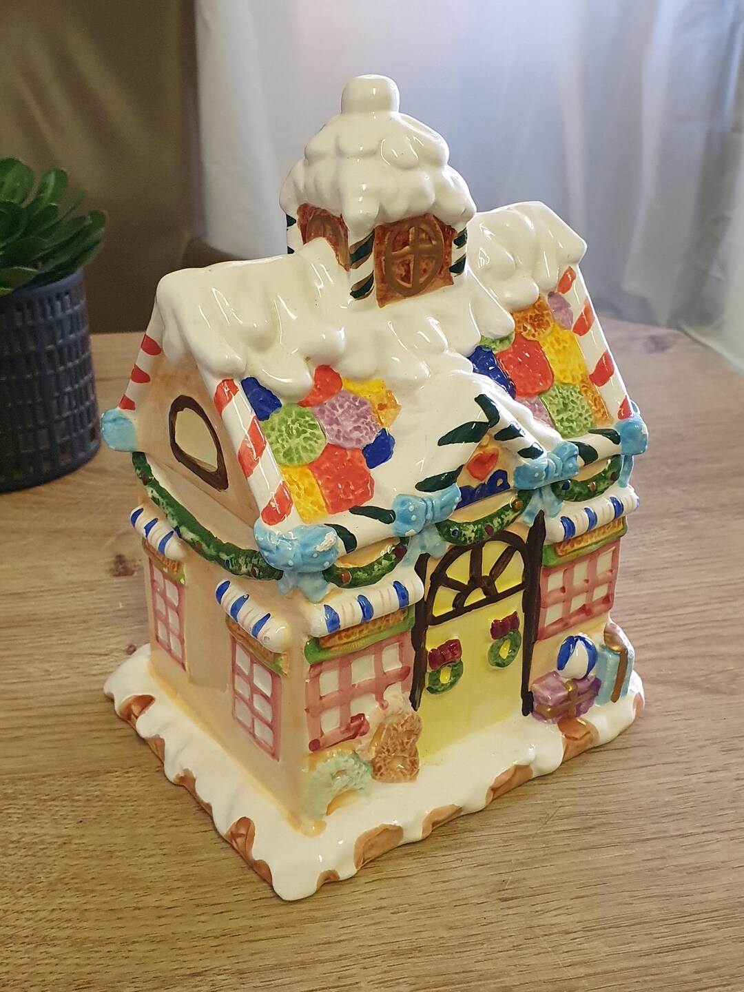 Vintage Ceramic Gingerbread House Cookie Jar by Vero - Etsy