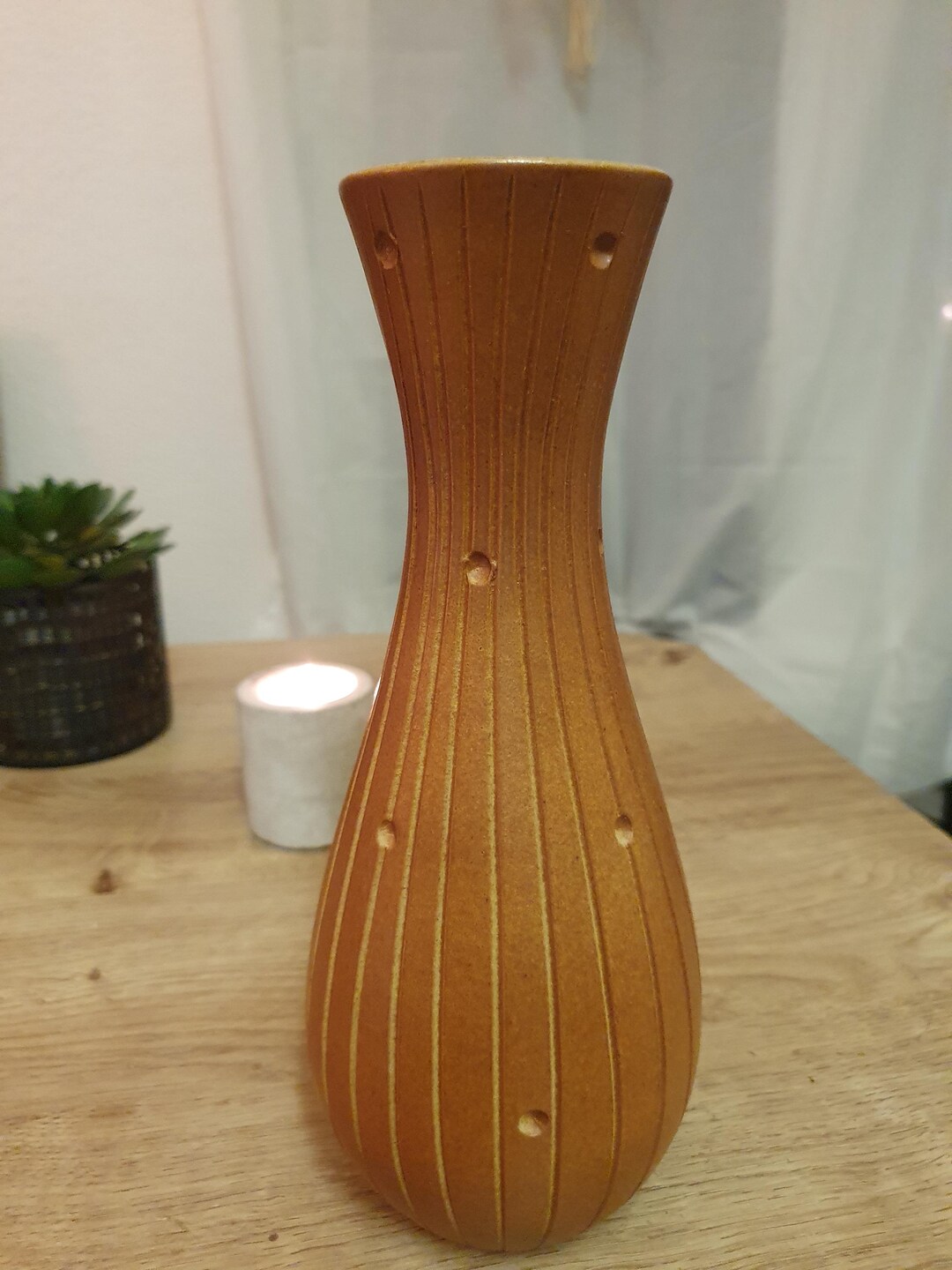 Sgraffito Vase by the Kalamba Art Pottery, Neschwitz, Ceramic Vase, Mid ...