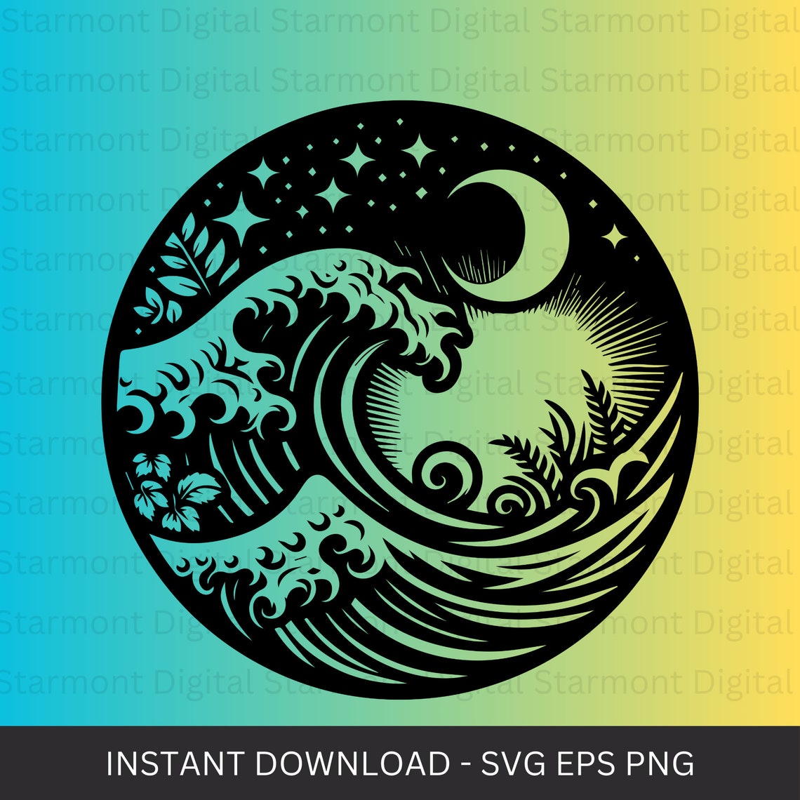 WAVE SVG, Wave Bundle Svg, Wave Cut Files, Wave Clipart, Wave Cricut ...