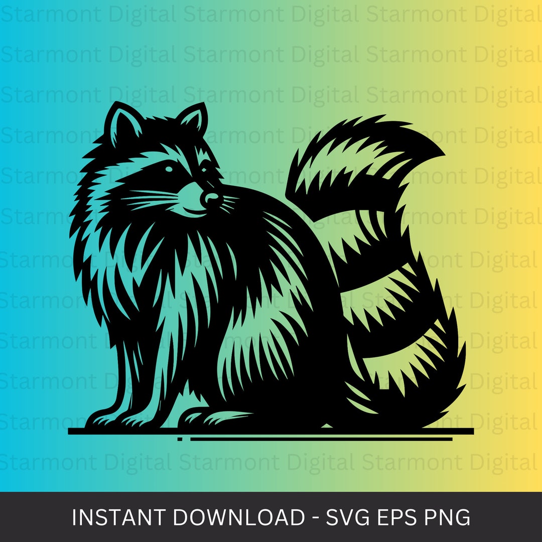 Raccoon SVG, Raccoon Clipart, Raccoon Cut Files, Raccoon Silhouette ...