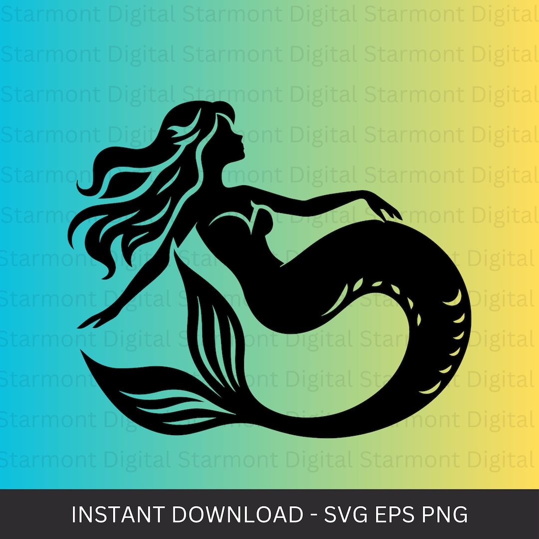 Mermaid SVG, Mermaid SVG Bundle, Mermaid Clipart, Mermaid Svg Files for ...