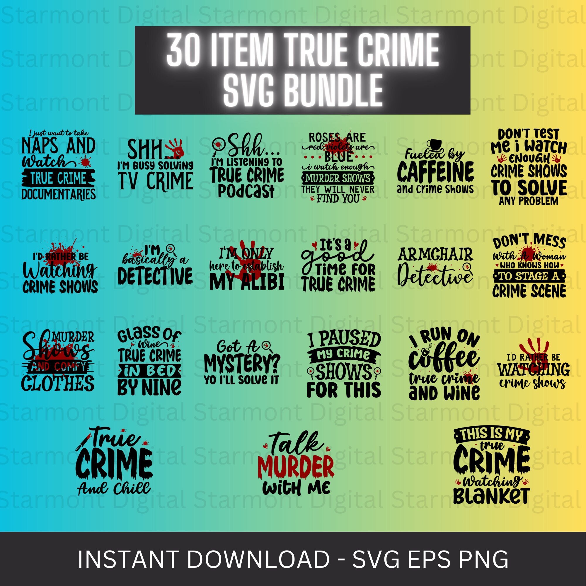 True Crime SVG Bundle, True Crime Junkie Svg, Crime Show SVG Bundle ...