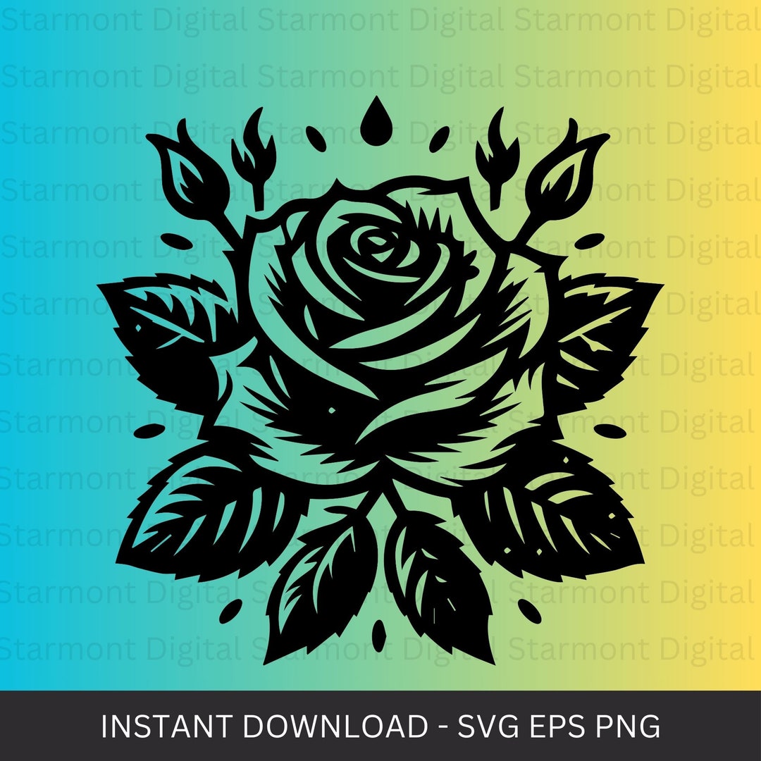 Rose SVG, Roses SVG, Cut File, Commercial Use, Roses Template SVG, Rose ...