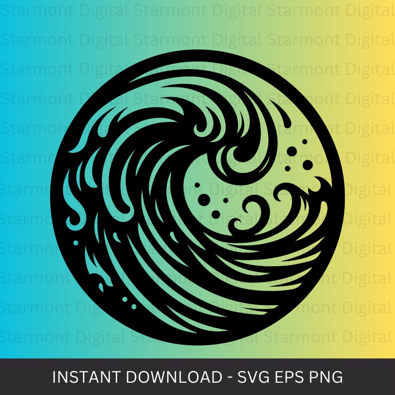 WAVE SVG, Wave Bundle Svg, Wave Cut Files, Wave Clipart, Wave Cricut ...