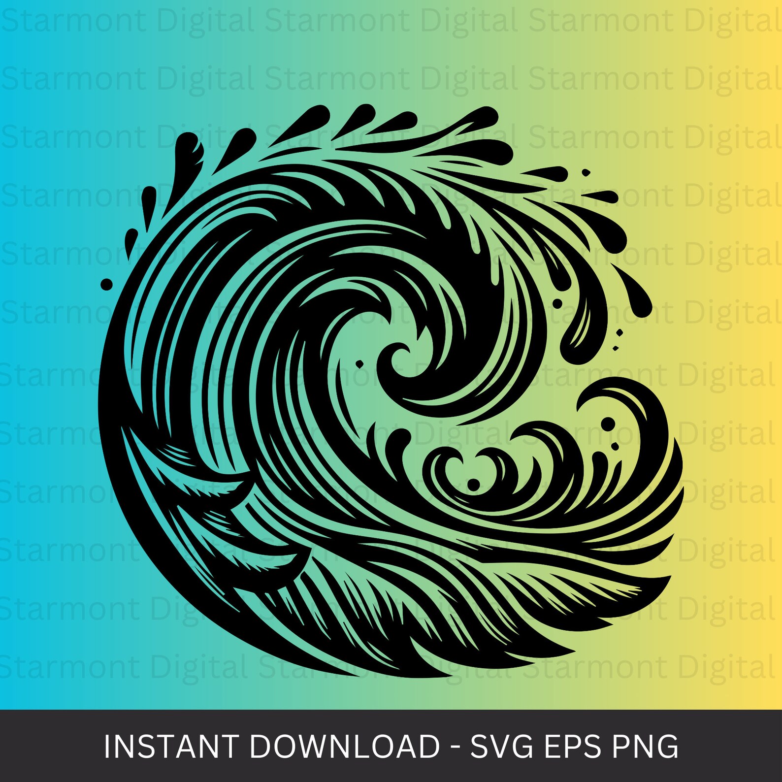 WAVE SVG, Wave Bundle Svg, Wave Cut Files, Wave Clipart, Wave Cricut ...