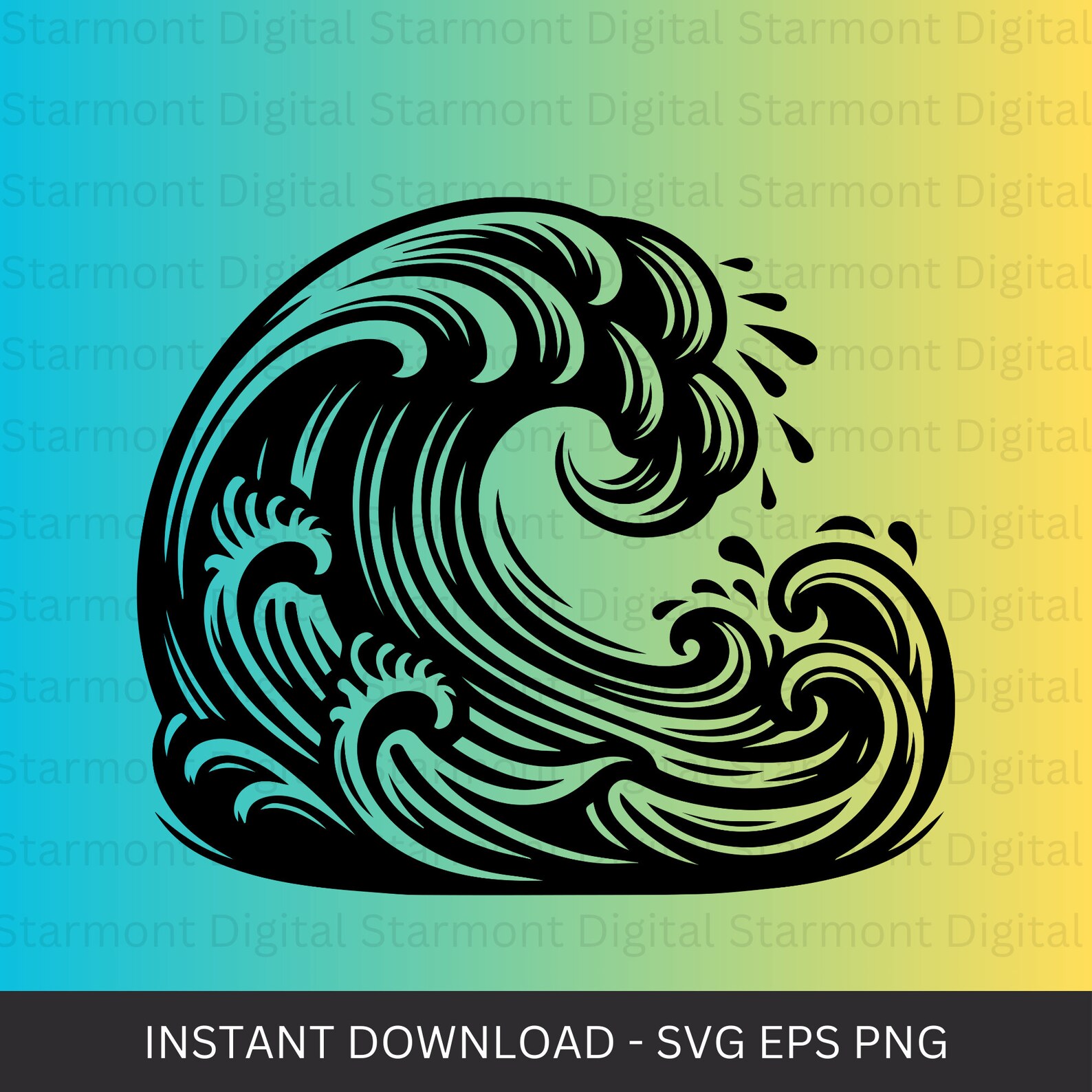 WAVE SVG, Wave Bundle Svg, Wave Cut Files, Wave Clipart, Wave Cricut ...