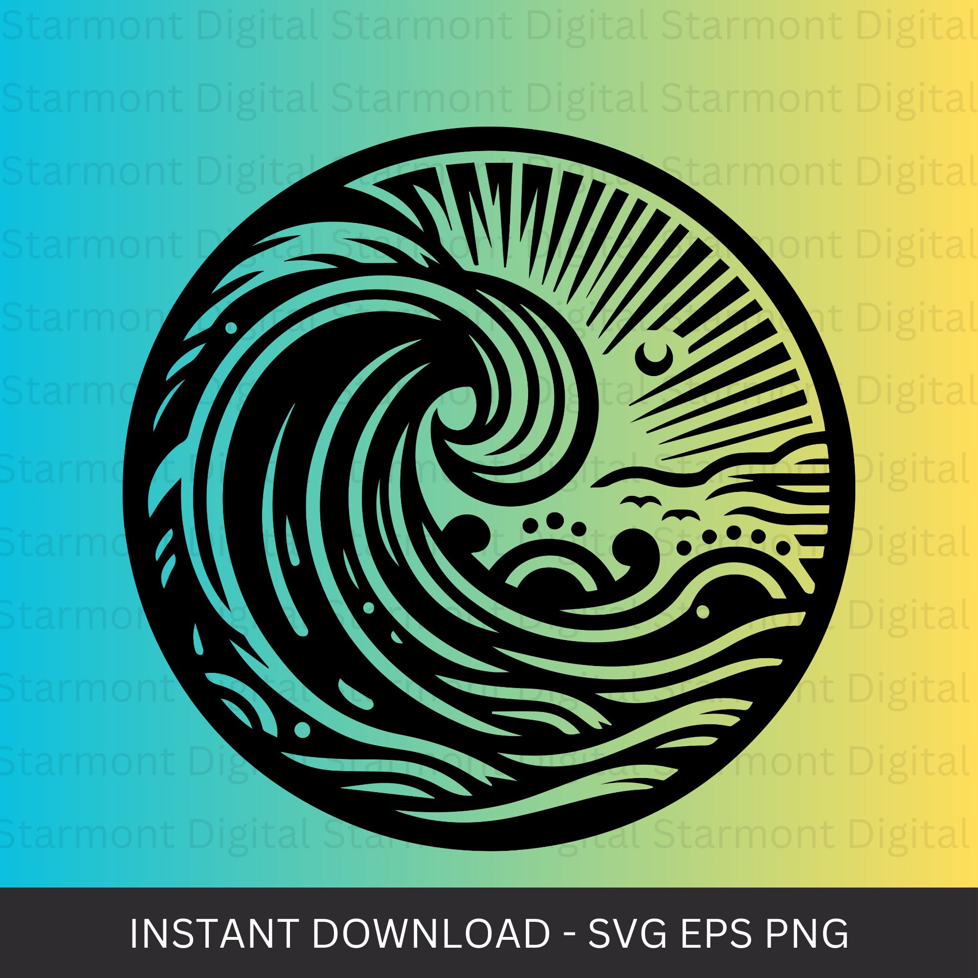 WAVE SVG, Wave Bundle Svg, Wave Cut Files, Wave Clipart, Wave Cricut ...