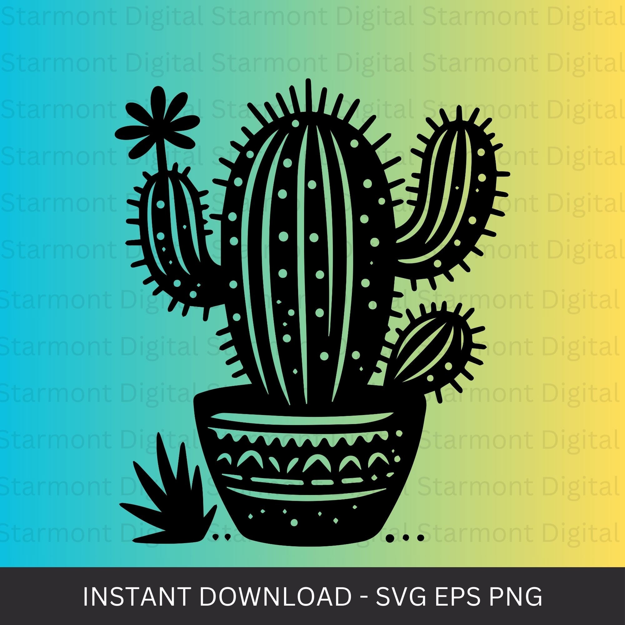 Cactus SVG, Cactus Svg Files for Cricut, Cactus Svg Bundle, PNG, DXF ...