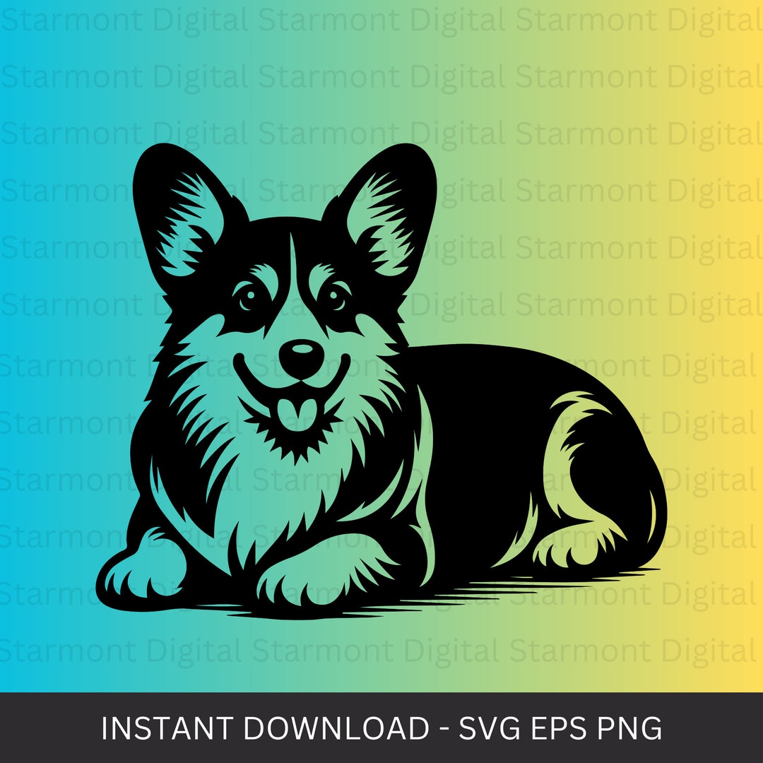 Corgi SVG, Corgi Clipart, Corgi Cut Files, Corgi Silhouette, Cute Puppy ...