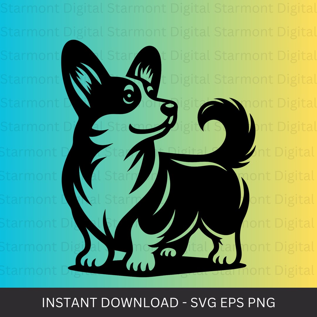 Corgi SVG, Corgi Clipart, Corgi Cut Files, Corgi Silhouette, Cute Puppy ...