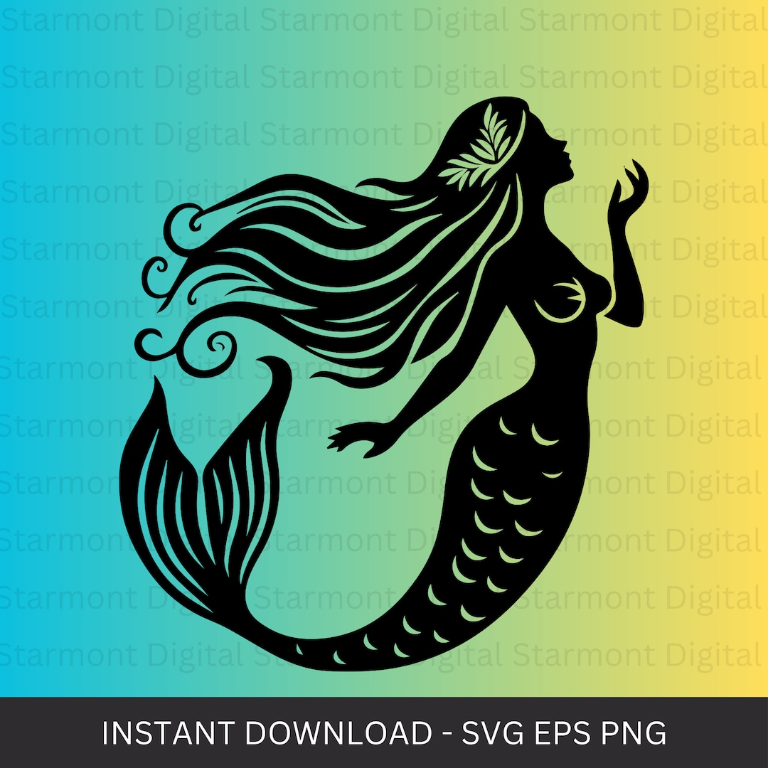 Mermaid SVG, Mermaid SVG Bundle, Mermaid Clipart, Mermaid Svg Files for ...