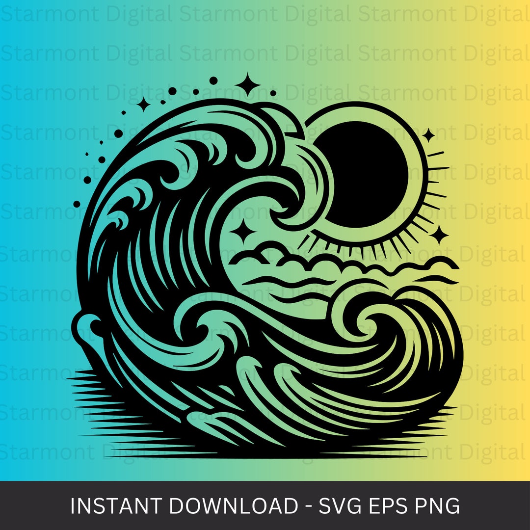 WAVE SVG, Wave Bundle Svg, Wave Cut Files, Wave Clipart, Wave Cricut ...