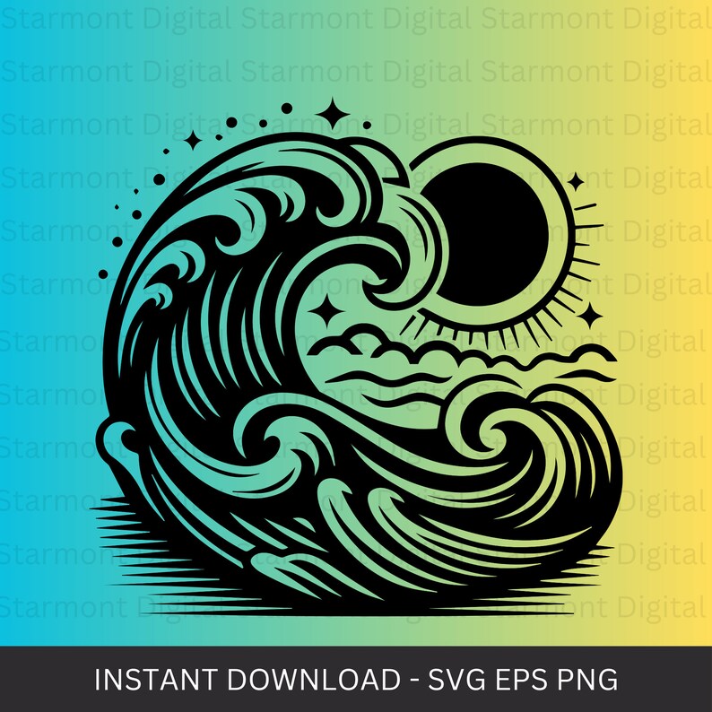 WAVE SVG, Wave Bundle Svg, Wave Cut Files, Wave Clipart, Wave Cricut ...