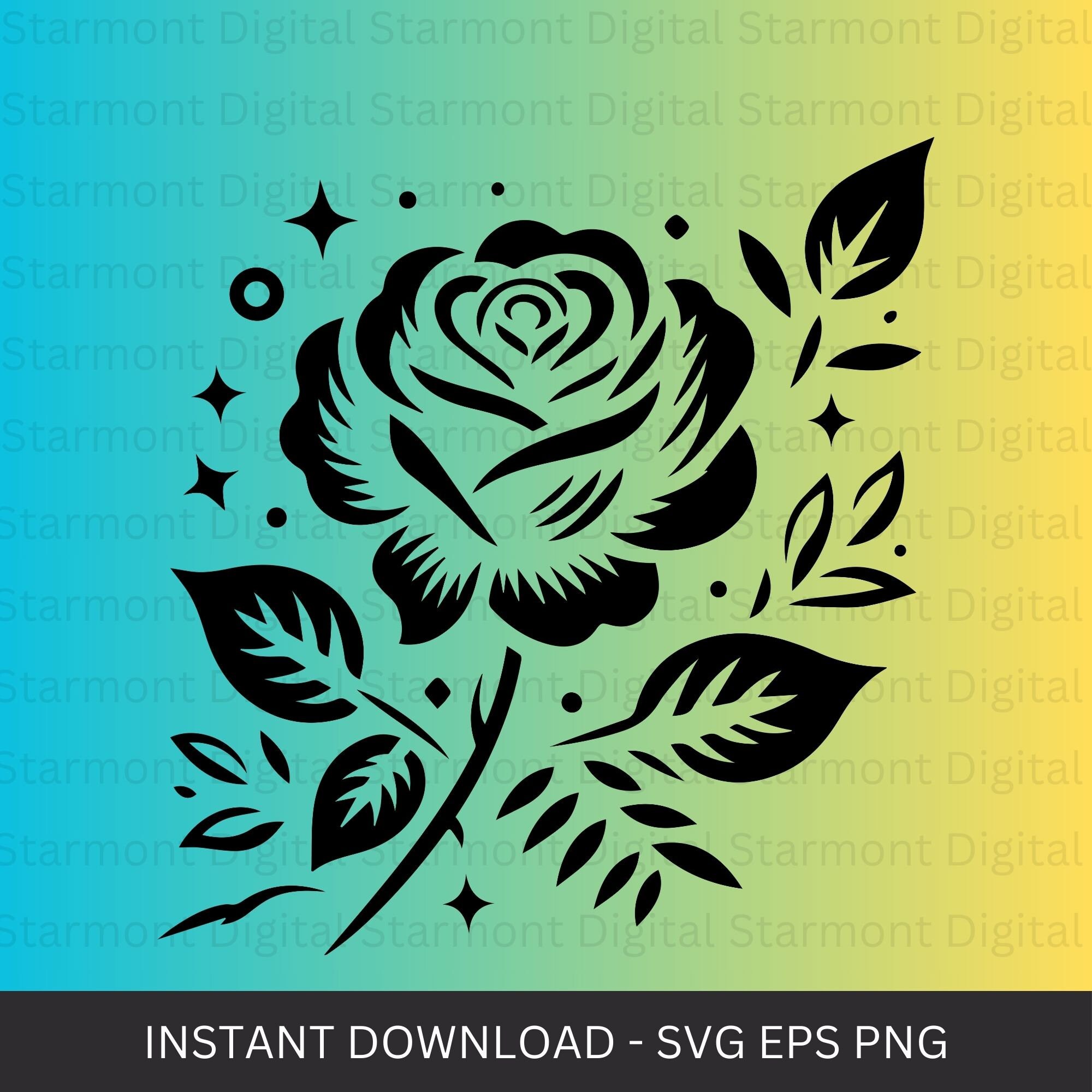 Rose SVG, Roses SVG, Cut File, Commercial Use, Roses Template SVG, Rose ...