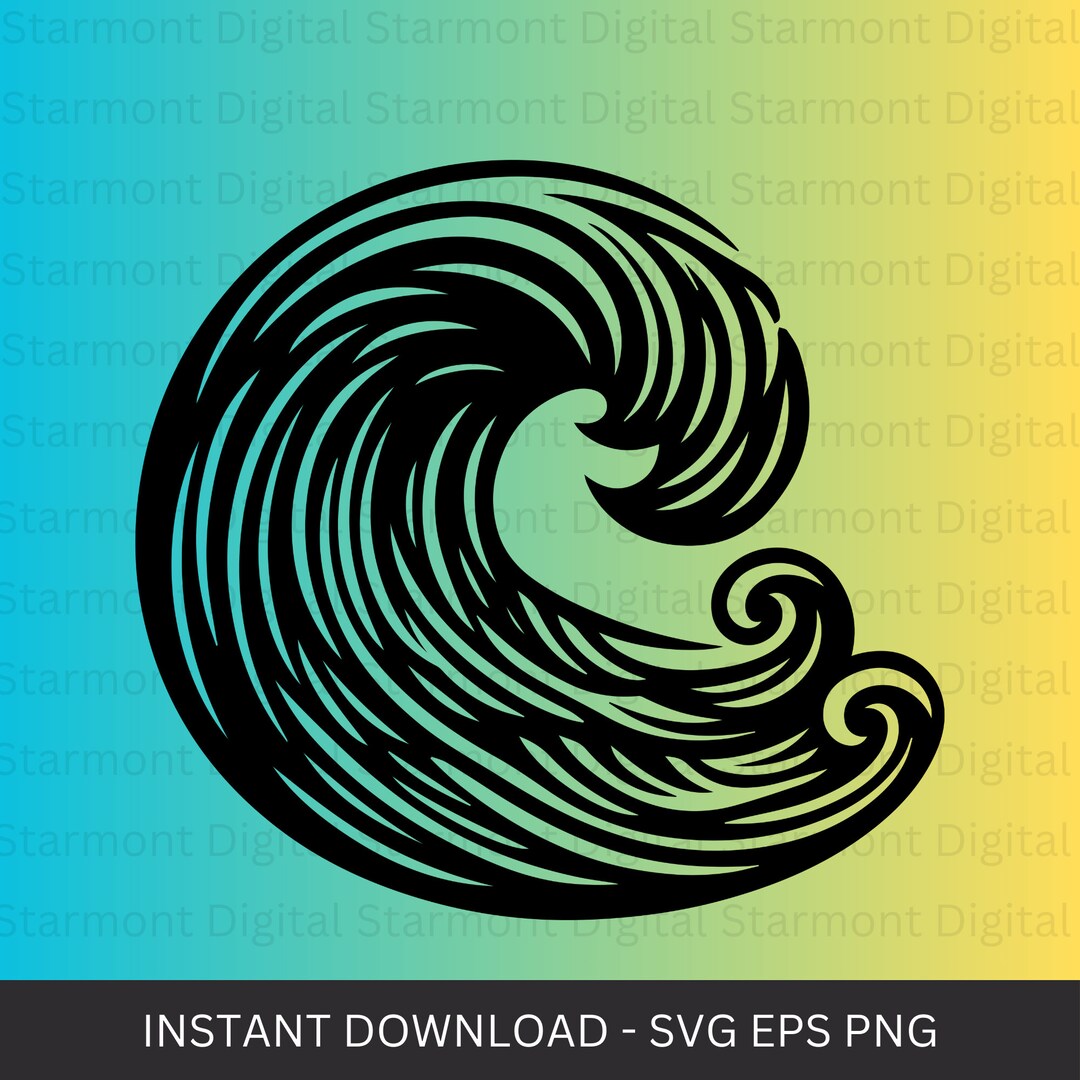 WAVE SVG, Wave Bundle Svg, Wave Cut Files, Wave Clipart, Wave Cricut ...