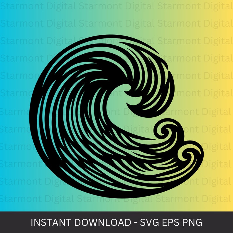 WAVE SVG, Wave Bundle Svg, Wave Cut Files, Wave Clipart, Wave Cricut ...