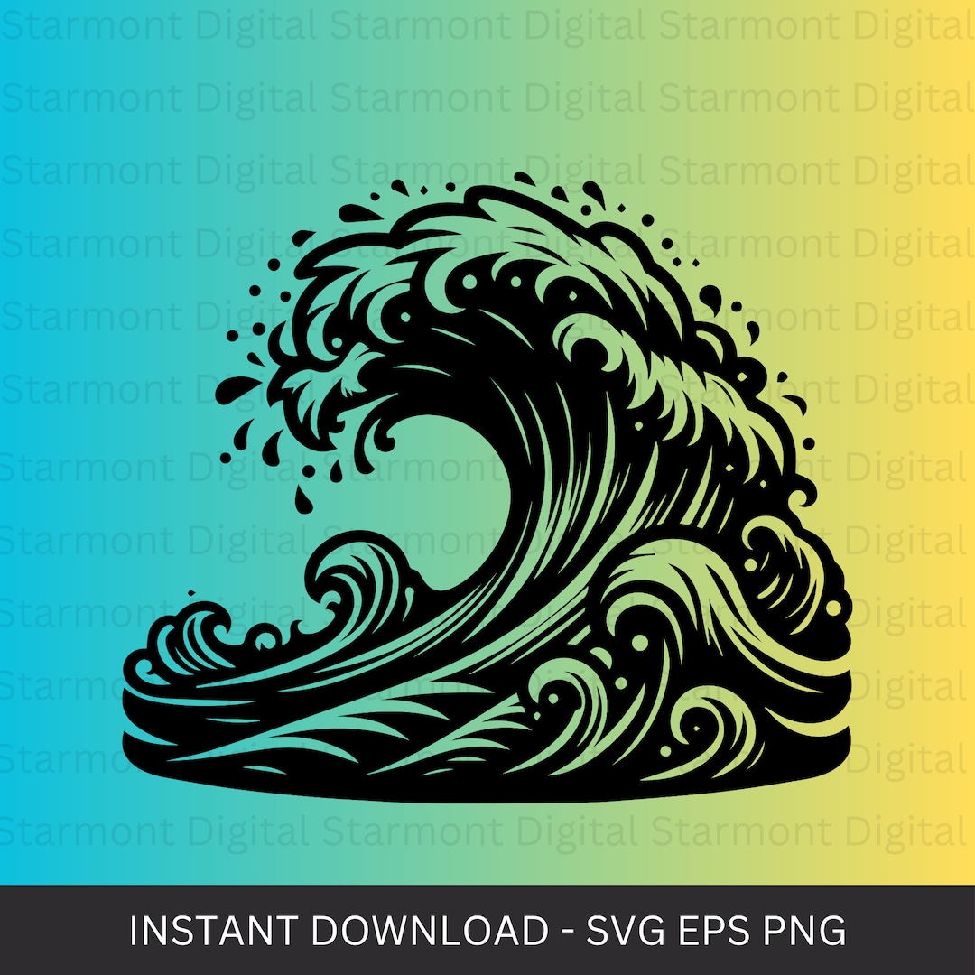 WAVE SVG, Wave Bundle Svg, Wave Cut Files, Wave Clipart, Wave Cricut ...