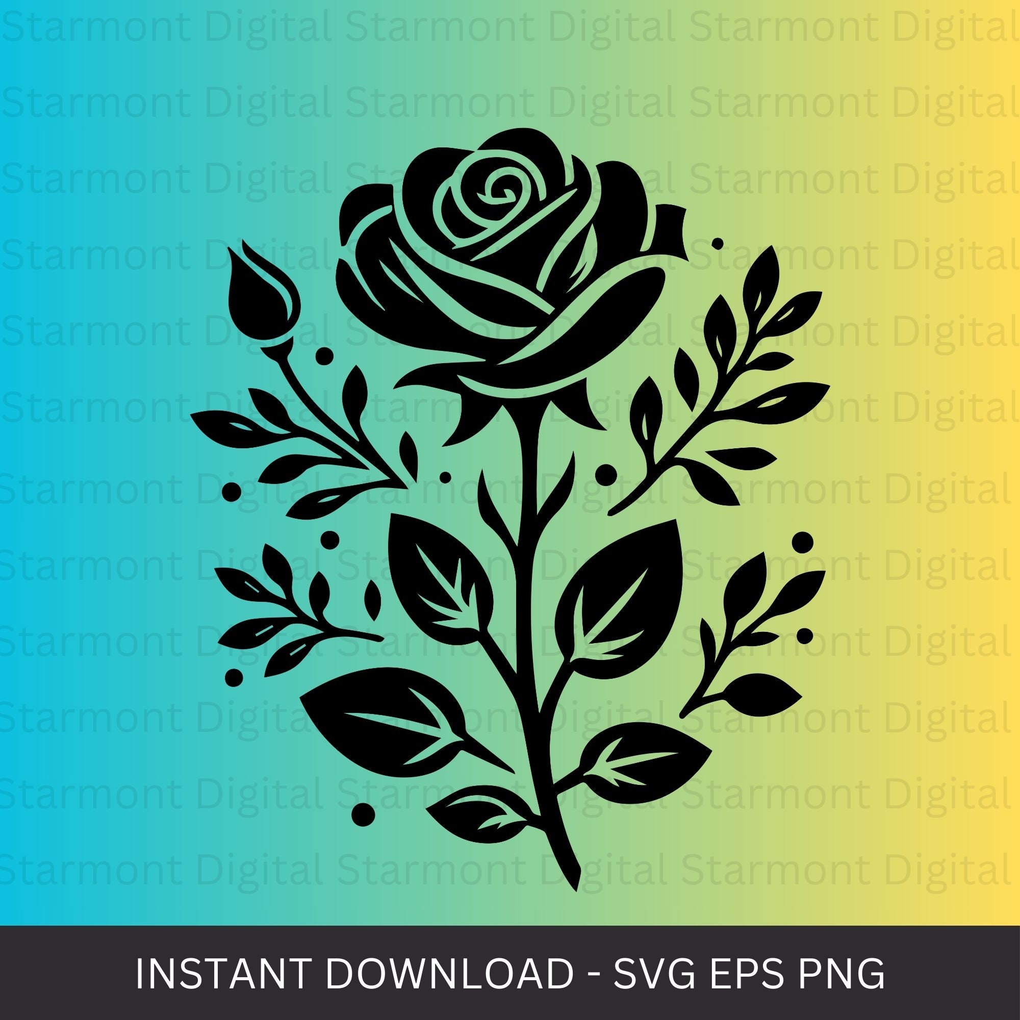 Rose SVG, Roses SVG, Cut File, Commercial Use, Roses Template SVG, Rose ...