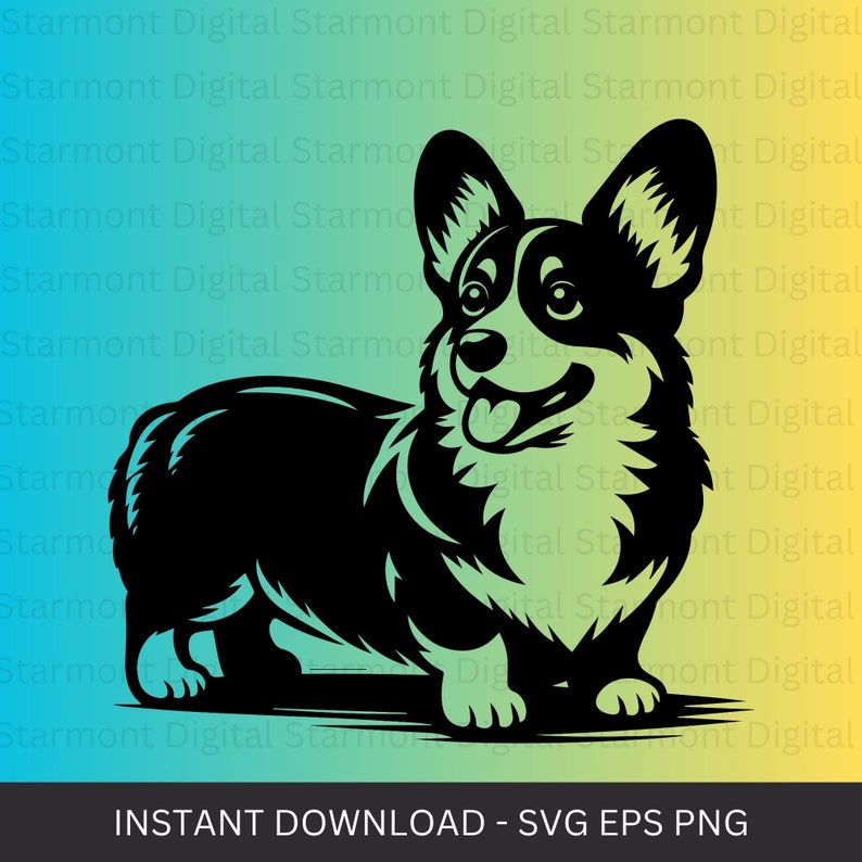 Corgi SVG, Corgi Clipart, Corgi Cut Files, Corgi Silhouette, Cute Puppy ...