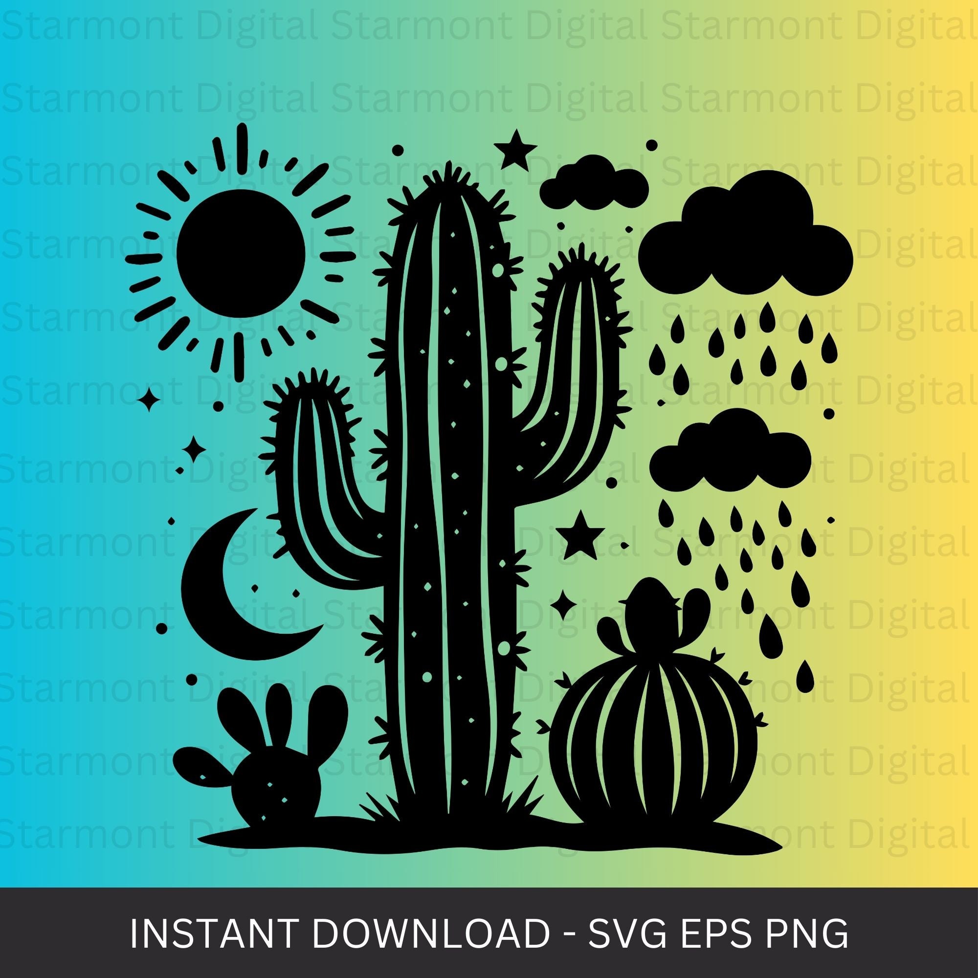 Cactus SVG, Cactus Svg Files for Cricut, Cactus Svg Bundle, PNG, DXF ...