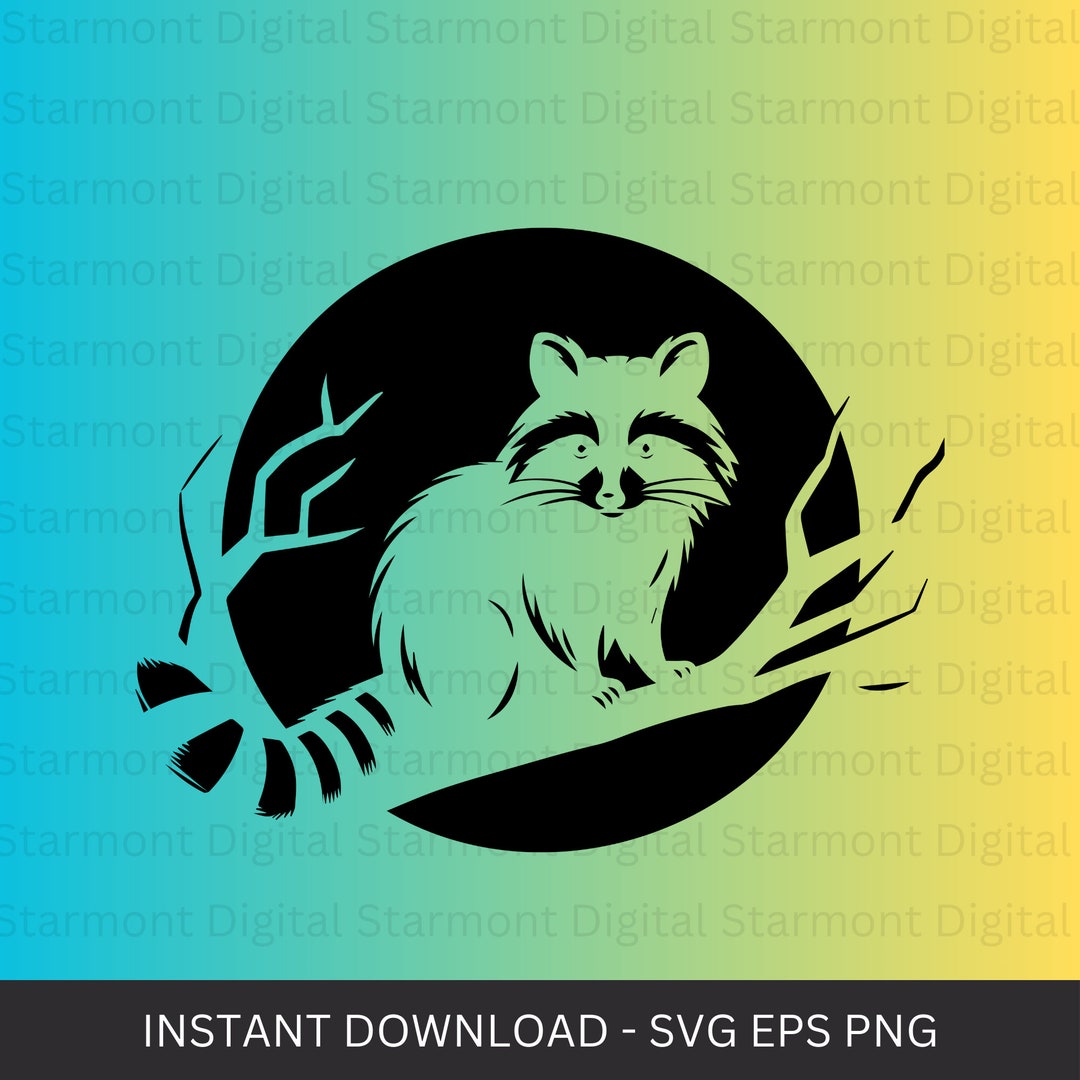 Mapache SVG, Imágenes Prediseñadas de mapache, Archivos de corte de ...