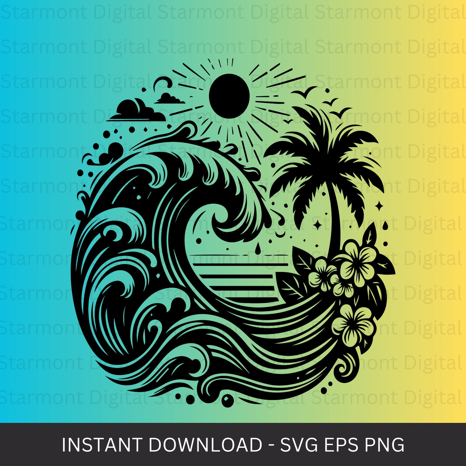WAVE SVG, Wave Bundle Svg, Wave Cut Files, Wave Clipart, Wave Cricut ...