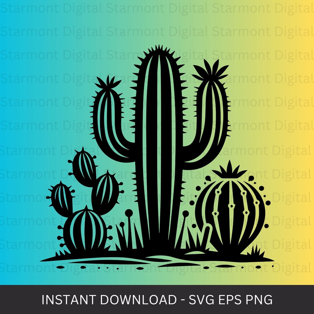 Cactus SVG, Cactus Svg Files for Cricut, Cactus Svg Bundle, PNG, DXF ...